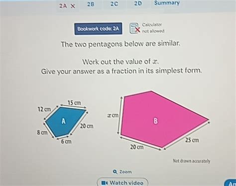 Solved 2a X 2b 2c 2d Summary Bookwork Code 2a Calculator Not Allowed