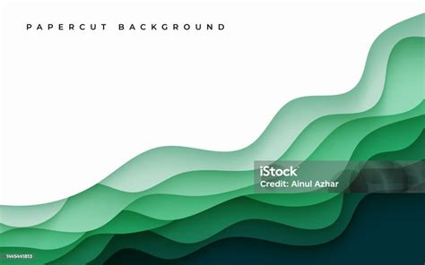 다중 레이어 녹색 색상 텍스처 3d 종이 컷 레이어 그라디언트 벡터 배너 추상 종이 컷 아트 배경 디자인 웹 사이트 템플릿 지형지도 개념 또는 부드러운 종이 접기 종이 컷