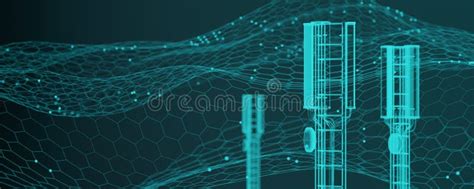 Mobile Cell Tower Cellular Communication Concept Wireless Communication Network Stock