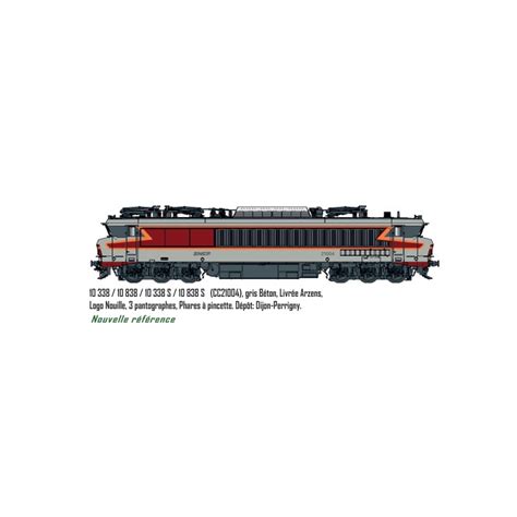 Electric Locomotive Cc21004 Sncf Arzens Livery Noodle Logo Ho