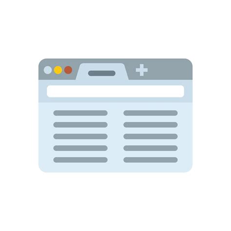 browser url icon flat vector computer interface 17337479 vector art at