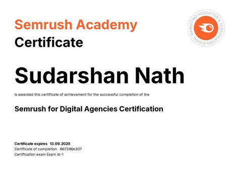 Completed Semrush Certification Sudarshan Nath Posted On The Topic Linkedin