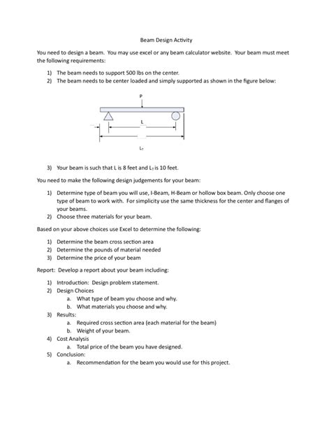 Solved You Need To Design A Beam You May Use Excel Or Any Chegg Com