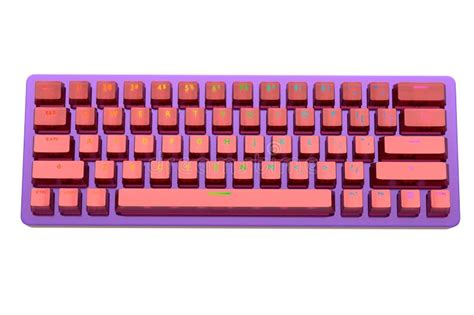 Realistic Computer Keyboard In Trendy Style Glassmorphism Or Frosted Glass Stock Illustration