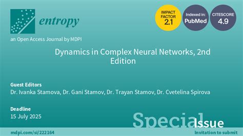 The New Special Issue Dynamics In Complex Neural Networks 2nd Edition