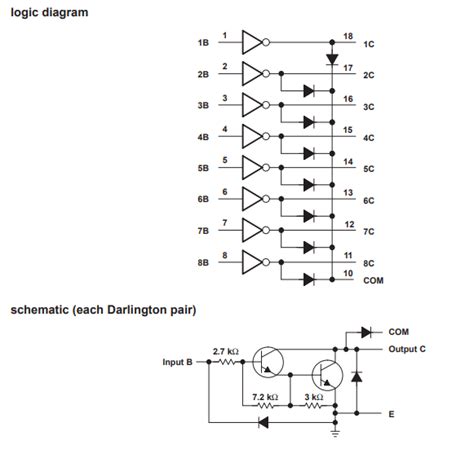 High Current Darlington Transistor Array Uln2803adw1 For Industrial And