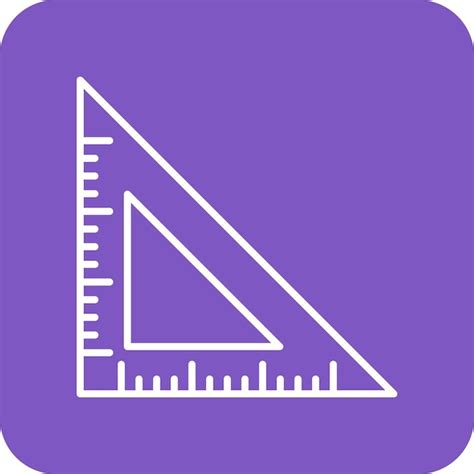 Premium Vector Triangular Ruler Icon