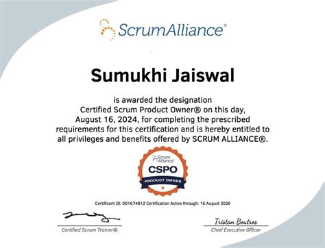Cspo Scrumalliance Agile Productowner Certification Professionaldevelopment Opentowork