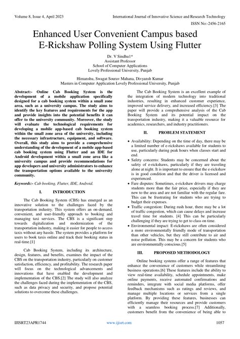 Pdf Enhanced User Convenient Campus Based E Rickshaw Polling System