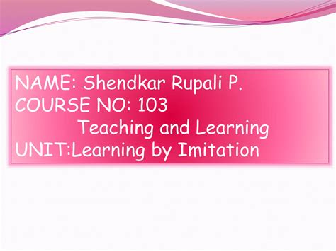 learning by imitation pptx