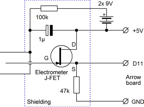 Simplest Concept Schematics Of Sensing Circuitry Discharge Method