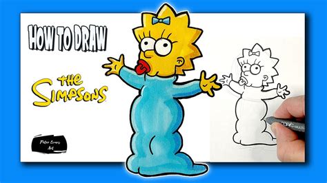How To Draw Maggie Simpson In Easy Steps Video Youtube