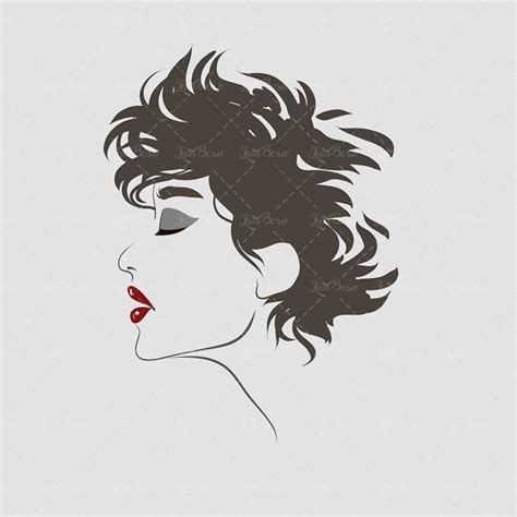 وکتورمیکاپ صورت وکتور نیم رخ چهره زن وکتور سالن آرایش ایران طرح