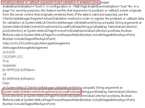 C Asp Net Validation Error Causes Subsequent Requests To Take A Long Time To Be Processed
