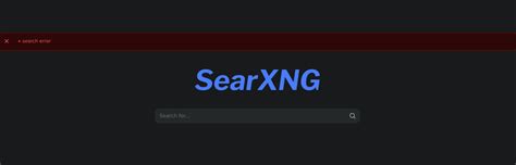 Search Error · Issue 2379 · Searxngsearxng · Github
