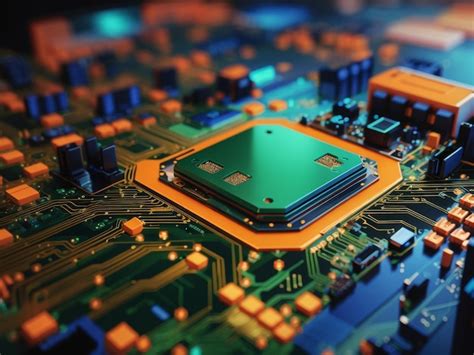 Premium Ai Image Futuristic Printed Circuit Board Server Circuit