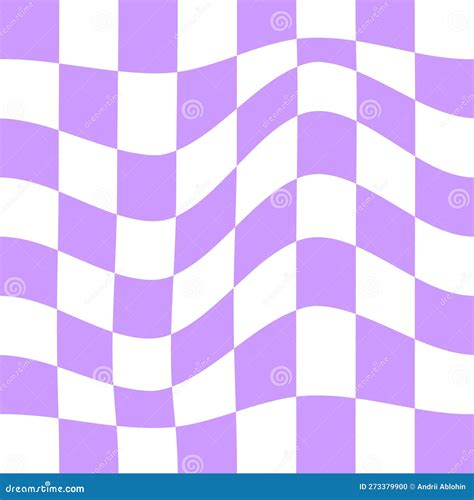 Distorted Chess Board Background In Y2k Style Checkered Optical Illusion Stock Vector