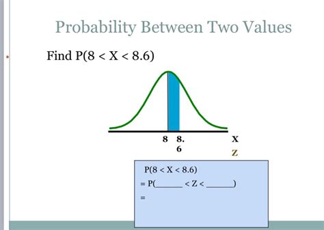 Probability Between Two Values Find P8