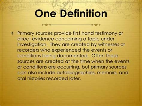 Primary Sources Definition And Examples