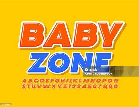 벡터 모던 엠블럼 베이비 존 아이들을위한 알파벳 편지와 숫자 0명에 대한 스톡 벡터 아트 및 기타 이미지 0명 고등학교 이하 공휴일 Istock
