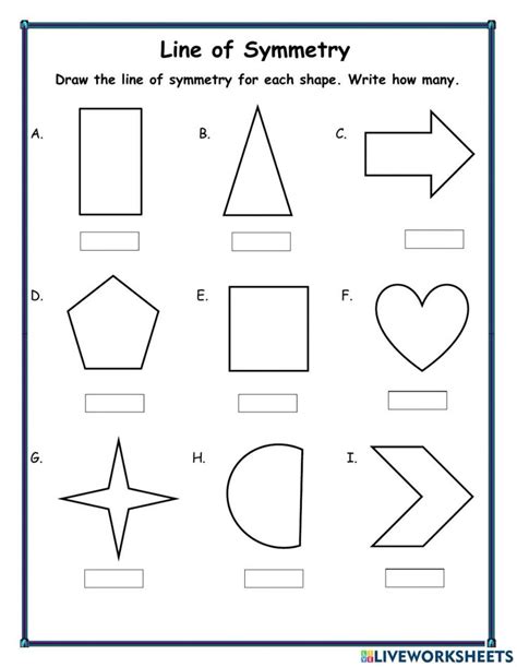 Lines Of Symmetry Worksheets