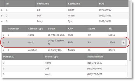 行削除の概要 Infragistics Aspnet™ ヘルプ