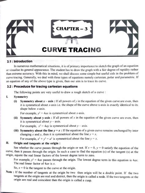 Chapter 3 Curve Tracing Pdf Tangent Equations