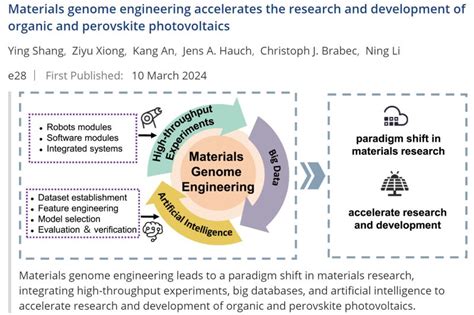 Editor Of Materials Genome Engineering Advances On Linkedin Check Out Our Article Materials