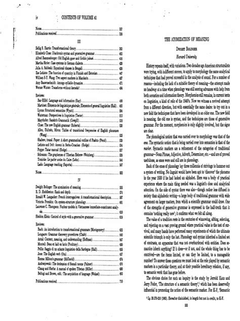 Bolinger The Atomization Of Meaning Pdf