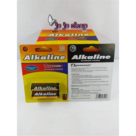 Jual Battery Aa Alkaline Dynamax 1 5volt Baterai Kualitas Sni Isi 2