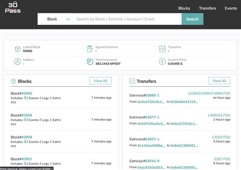 Github 3dpassexplorer Frontend 3dpass Blockchain Explorer Frontend