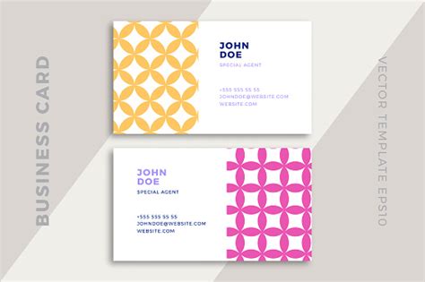 기하학적 패턴의 트렌디 한 기업 문구 모형 현대적인 창조적 인 명함 수평 템플릿 샘플 텍스트가있는 간단한 벡터 편집 가능한 배경