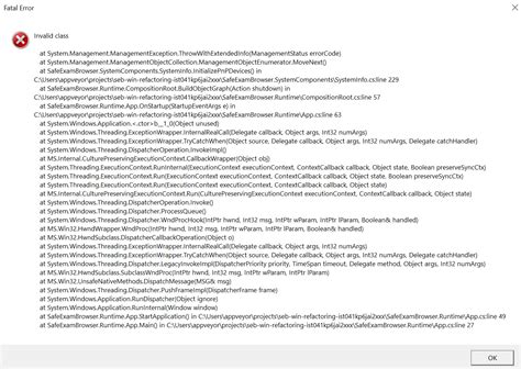 Fatal Error Invalid Class Seb · Issue 617 · Safeexambrowserseb Win Refactoring · Github