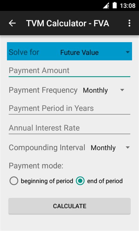 Time Value Of Money Calculator Tvm Financial Calculator
