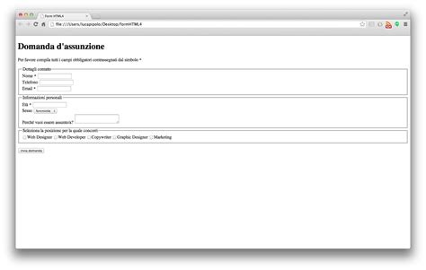 Guida HTML I Form Parte Your Inspiration Web