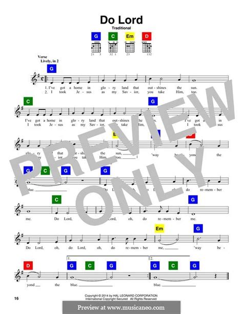 Do Lord Remember Me By Folklore Sheet Music On Musicaneo