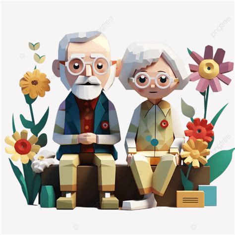 조부모의 날 식물 그림 할아버지 할머니 만화 Png 일러스트 및 이미지 에 대한 무료 다운로드 Pngtree