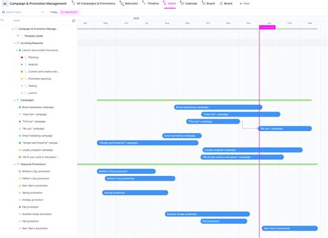 Gantt Chart Templates For Marketing Campaign Plans