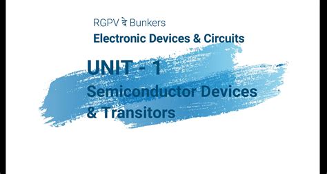 Edc Unit — 3 Switching Characteristics Of Diodes And Transistors By