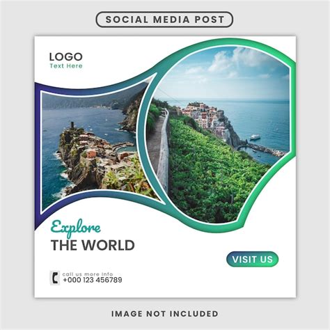 세계 소셜 미디어 게시물 템플릿 탐색 프리미엄 Eps 프리미엄 벡터