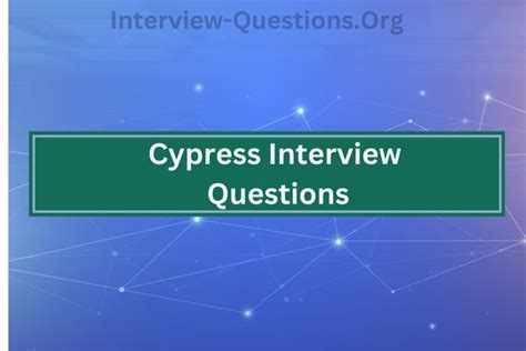 100 Cypress Interview Questions Tests Debugging Integration