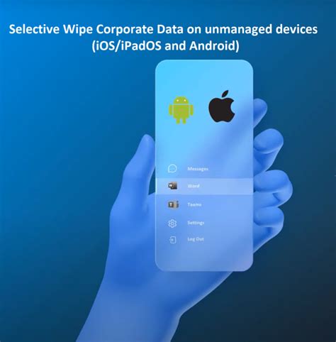 Selective Wipe Corporate Data On Unmanaged Devices Iosipados And Android