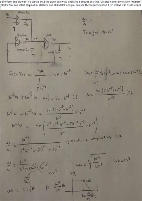 Solved Perform And Draw Vi Vo Signals Etc The Given Chegg Com