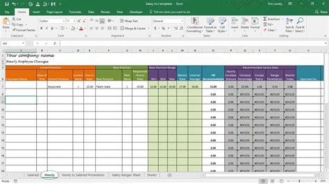 Salary Increase Template Excel Compensation Metrics Calculations