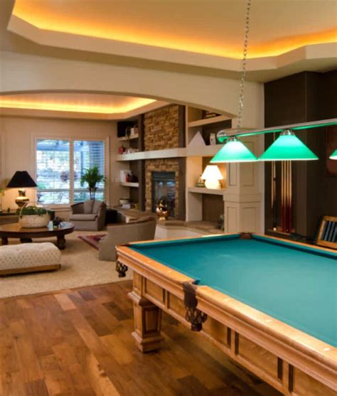 Green Pool Table Room Ideas