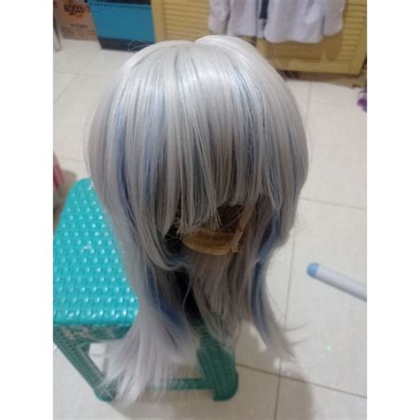 Jual Wig Gawr Gura Cosplay Taobao Free 2 Jepit Shopee Indonesia