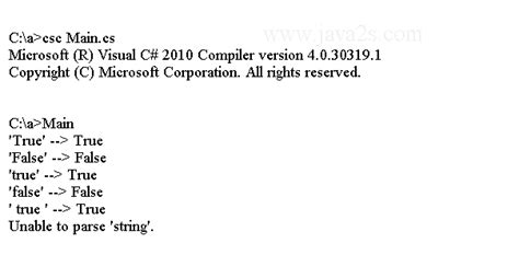 c tutorial c boolean tryparse