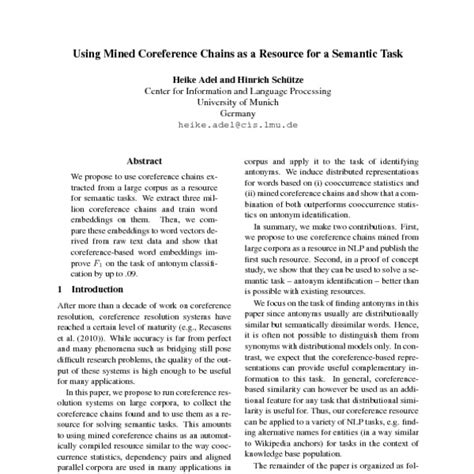 using mined coreference chains as a resource for a semantic task acl