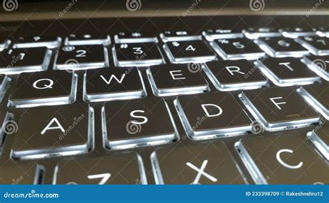 Wasd Keys Close Up In A Gaming Keyboard With Glow Lights Effects Of Different Colors Royalty