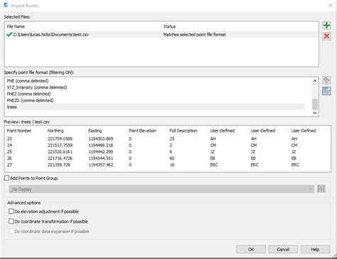 Solved User Point File Format Autodesk Community